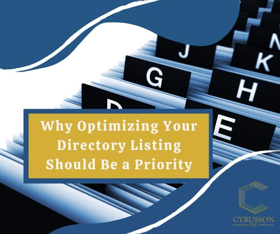 Why Optimizing Your Directory Listing Should Be a Priority | Cyrusson Inc